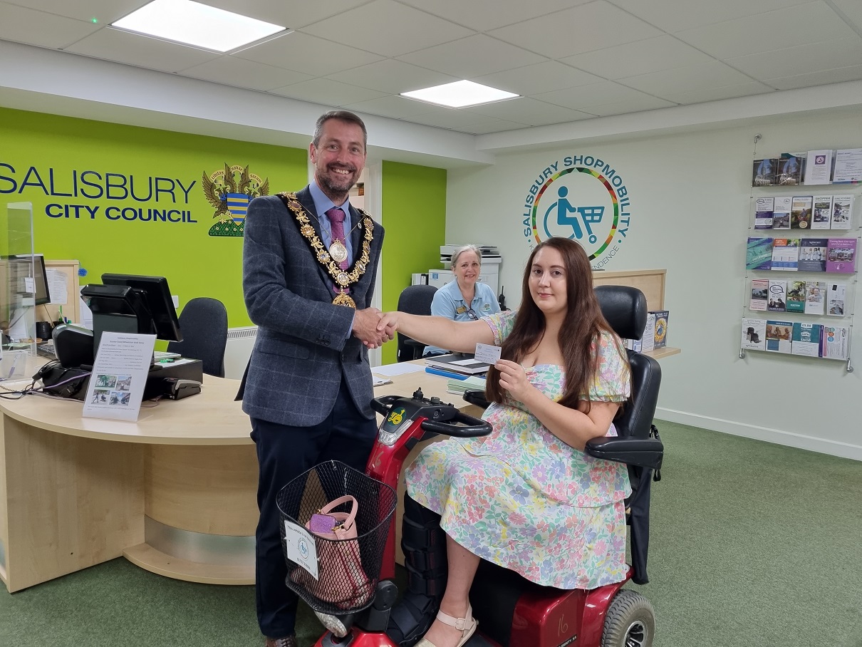Salisbury Shopmobility celebrated their 10,000th customer last month ...